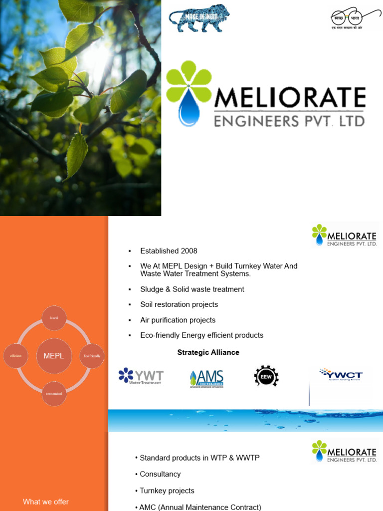 04-04-24 Meliorate Profile FSTP | PDF | Sewage Treatment | Chemical ...
