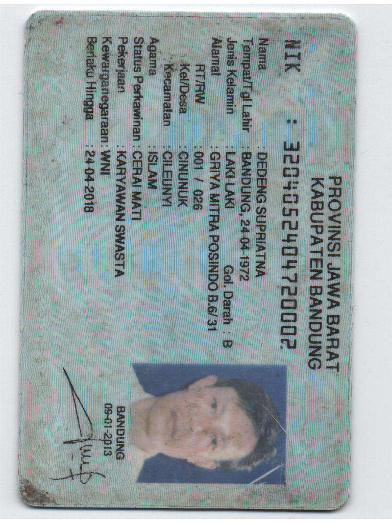 KTP Dan NPWP Dedeng | PDF