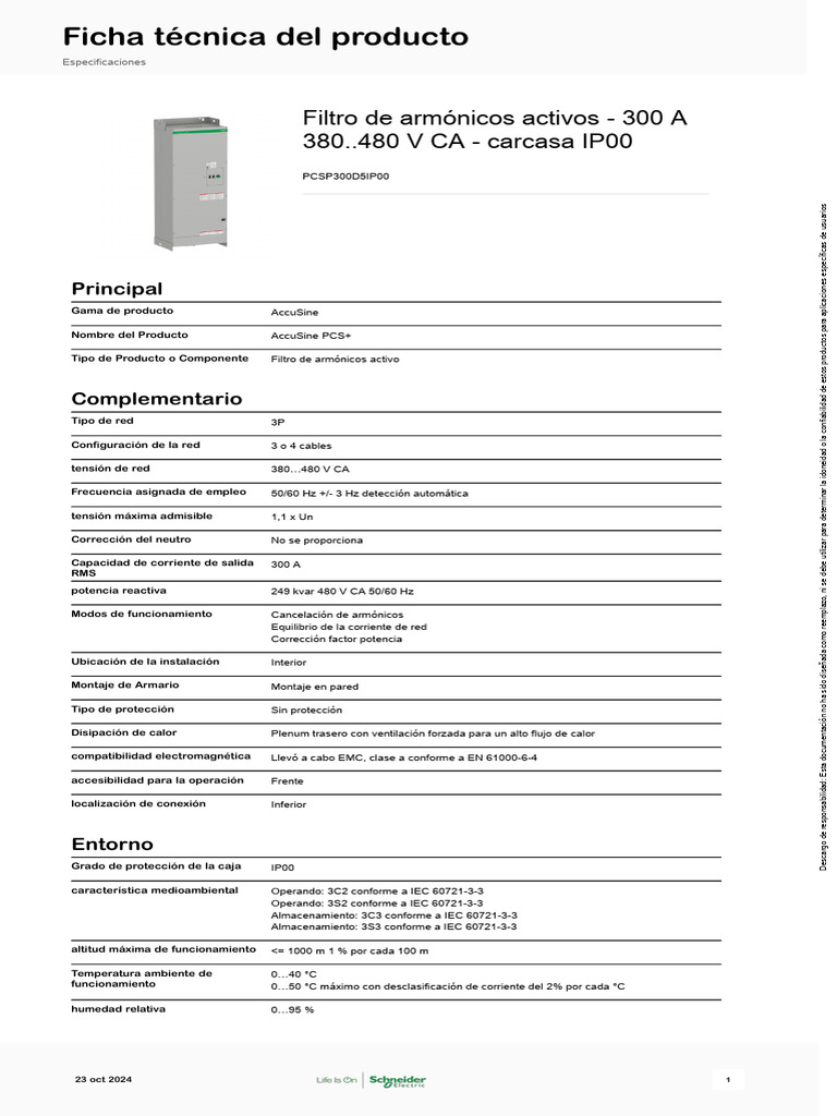Schneider Electric PowerLogic AccuSine PCS Plus Po 241023 205117 | PDF ...