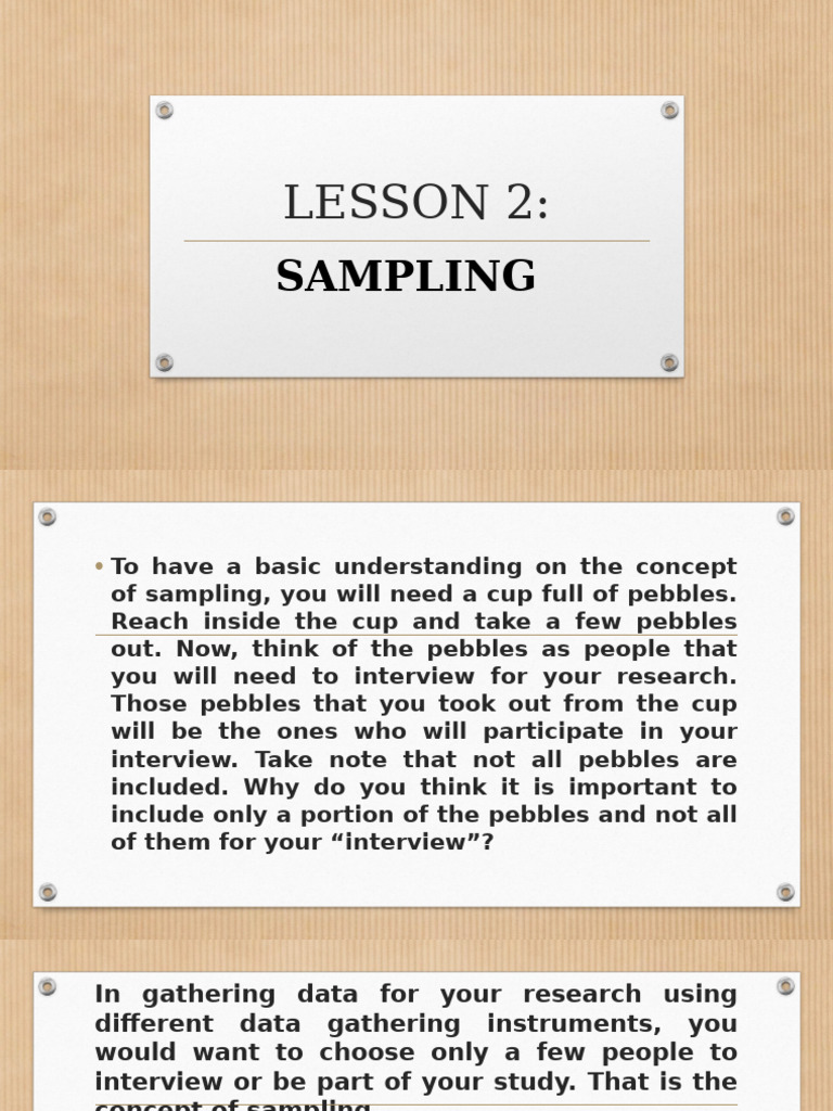 Pr 1 q2 Module 1 Lesson 2 | PDF | Sampling (Statistics) | Sample Size Determination