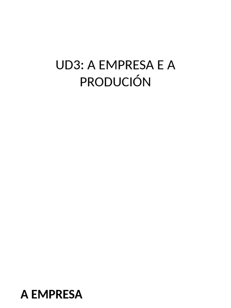 UD3 Empresa Producion | PDF
