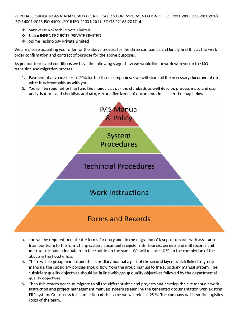 ISO Certification Purchase Order Details | PDF | Iso 9000 | Business