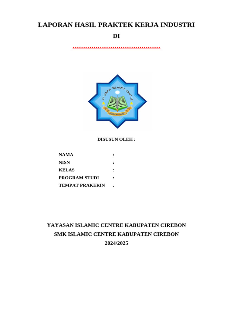 DRAF LAPORAN PKL TKR TAHUN 2024-2025 | PDF