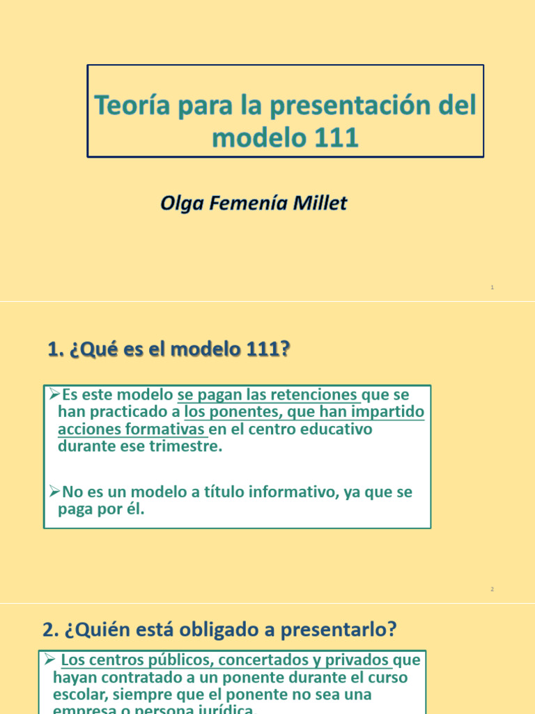 Explicación Teoría Del Modelo 111 | PDF
