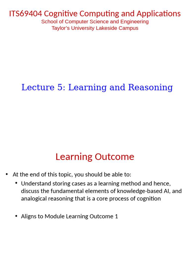 Learning and Reasoning | PDF | Learning | Reason
