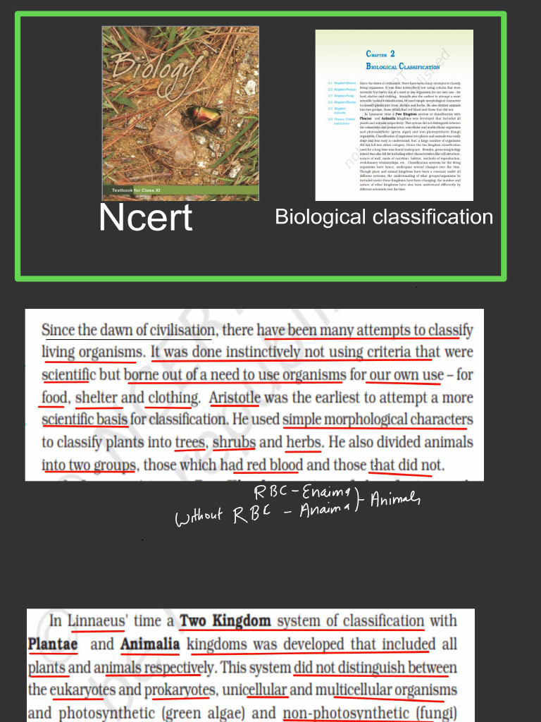 Biological Classification - NCERT Transcript (Part 1) | PDF