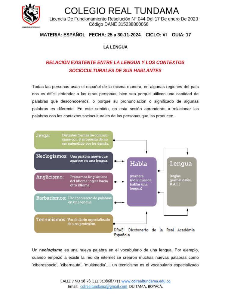 CRT 6 Español G32-1 | PDF | Lengua española | Lingüística