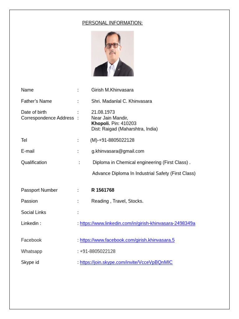 CV_Girish Khinvasara (25.07.2023) (1) | PDF | Audit