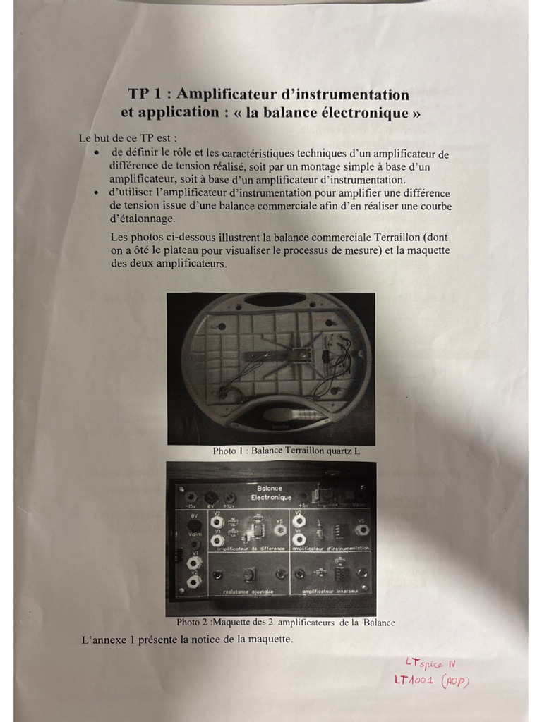 TP1 Amplificateur | PDF
