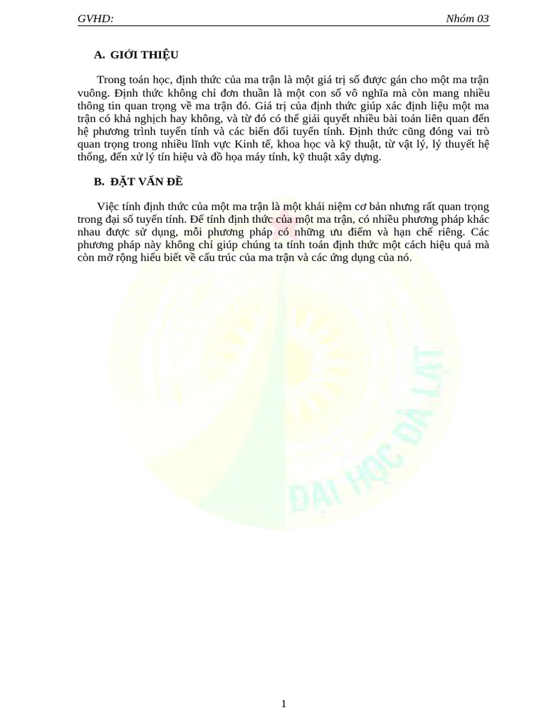 2024.12.11 Cac Phương Phap Tinh Dinh Thuc | PDF