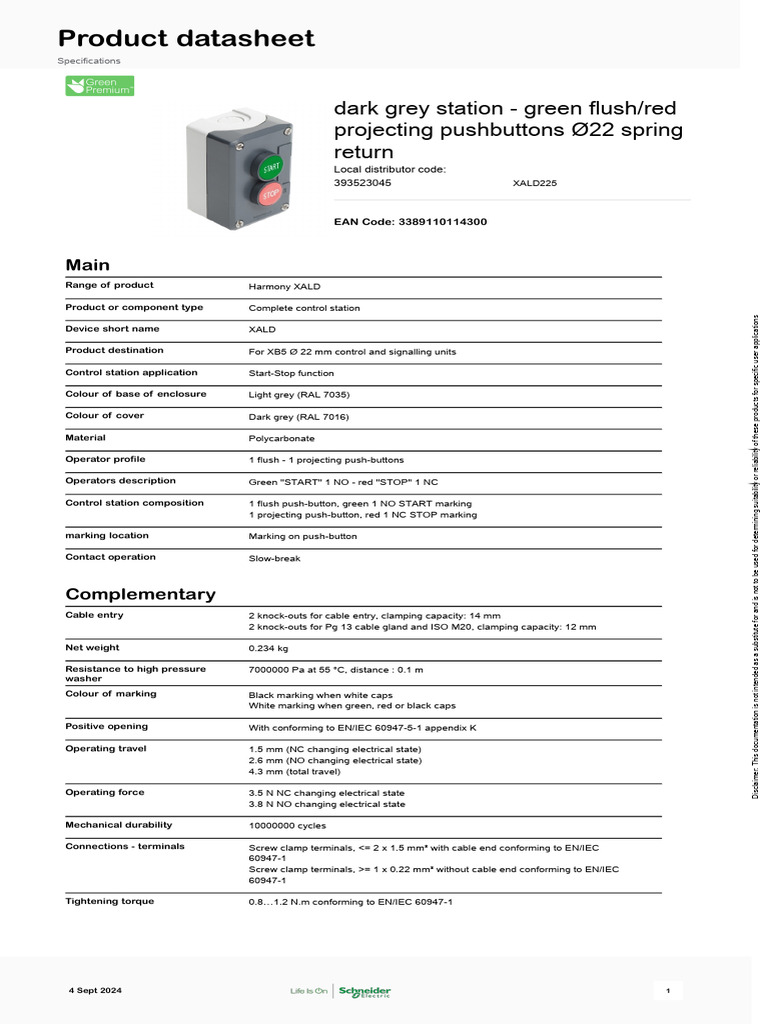 Schneider Electric - Harmony-XALD-XALK - XALD225 | PDF | Electrical ...