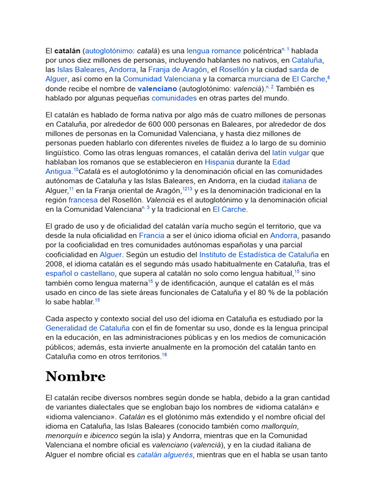 Catalan | PDF | Cataluña | Lingüística