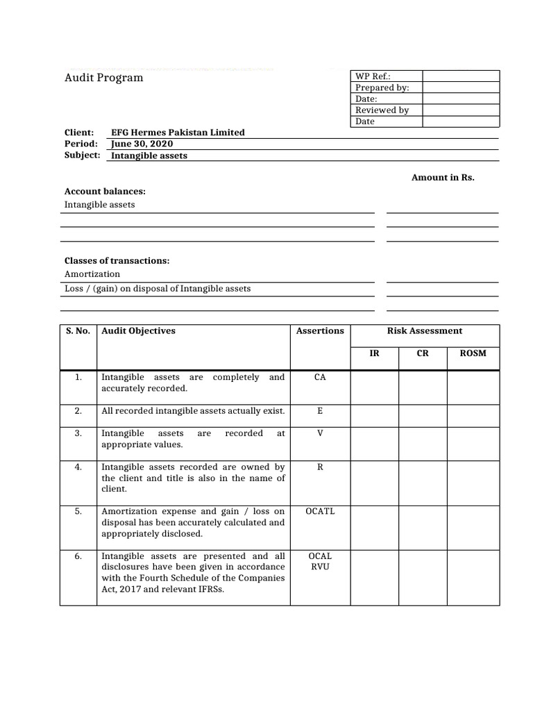 2. Intangible Assets | PDF | Audit | Book Value