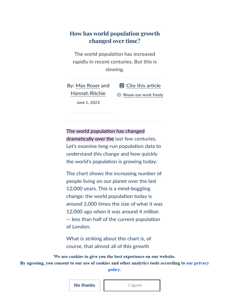 How Has World Population Growth Changed Over Time_ - Our World in Data ...