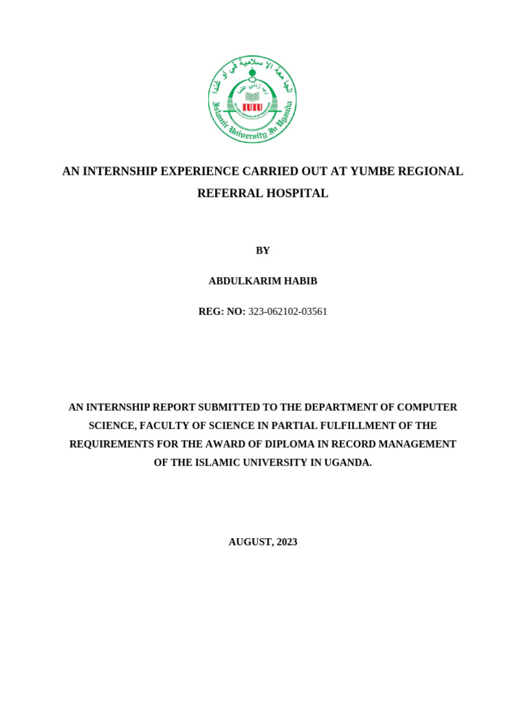 Intern Report | PDF | Internship | Job Hunting