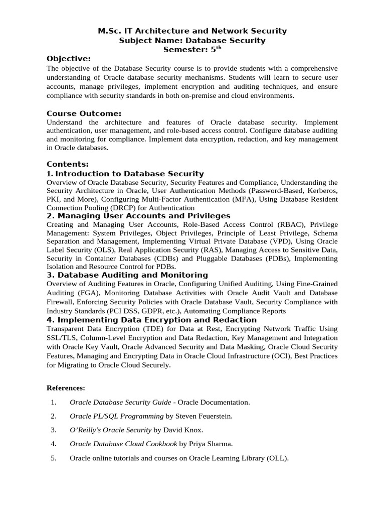 Data Base Security Pdf Databases Cloud Computing 7660