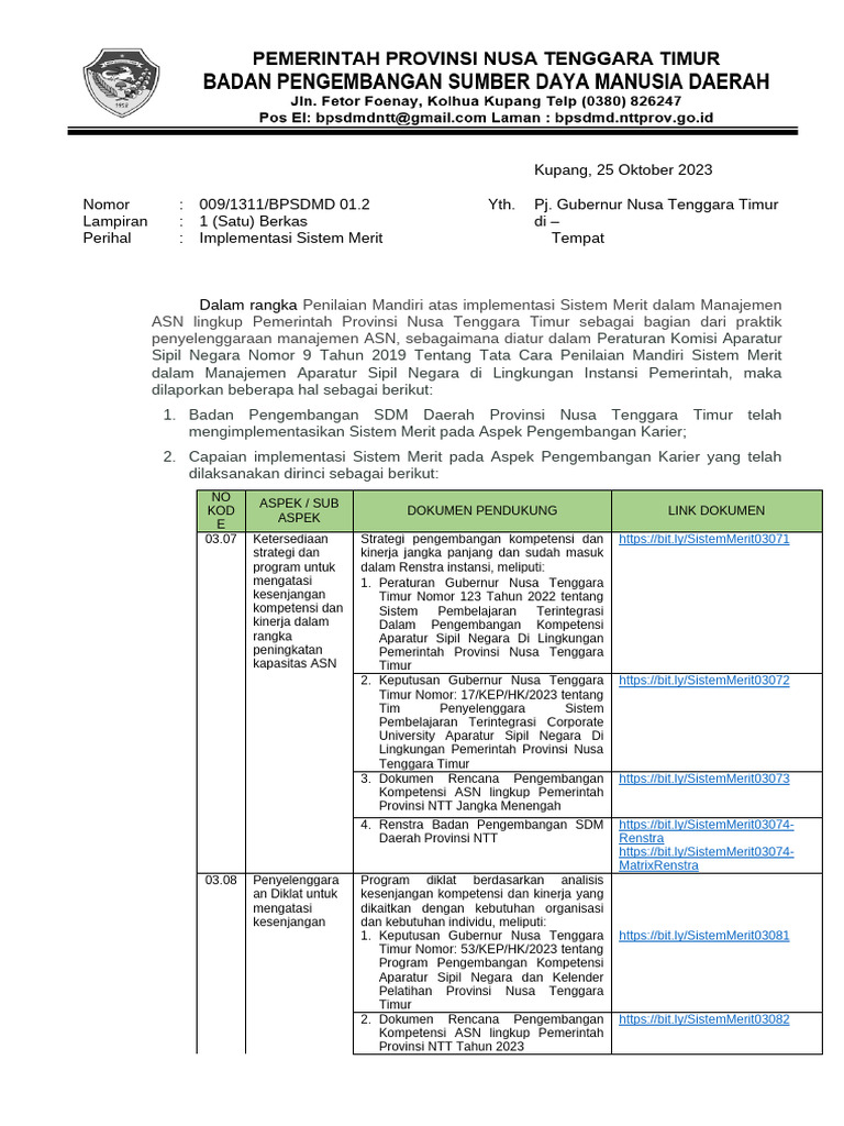 BKD Evidence Sistem Merit | PDF