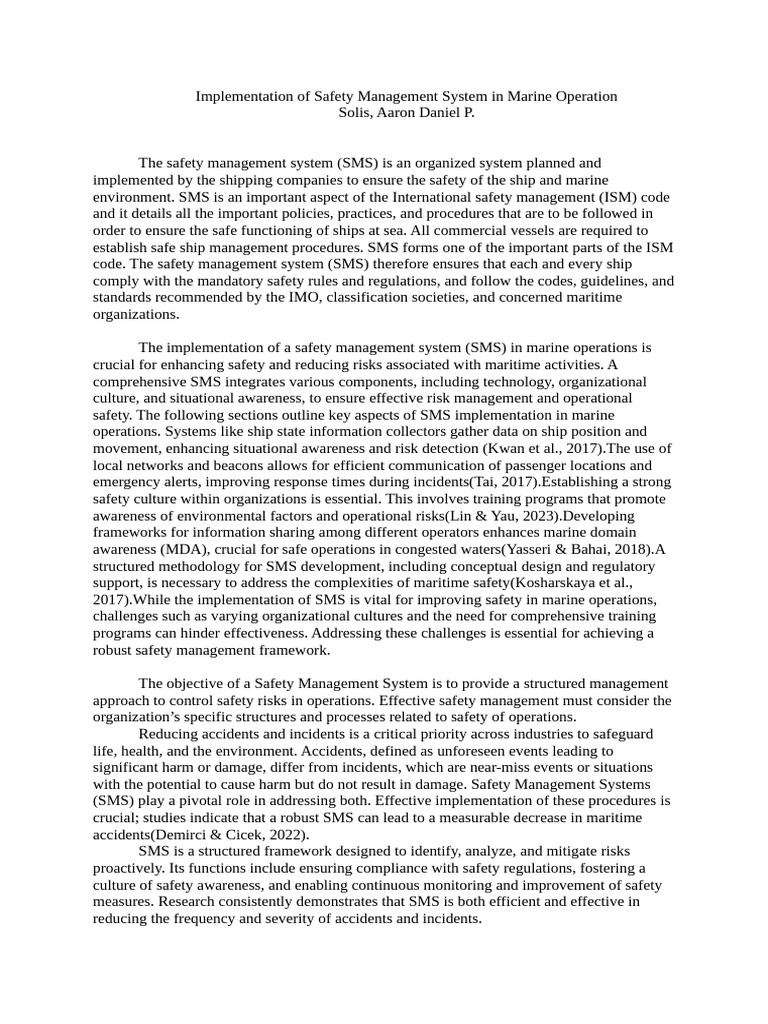 Enhancing Maritime Safety Management Systems | PDF | Safety ...
