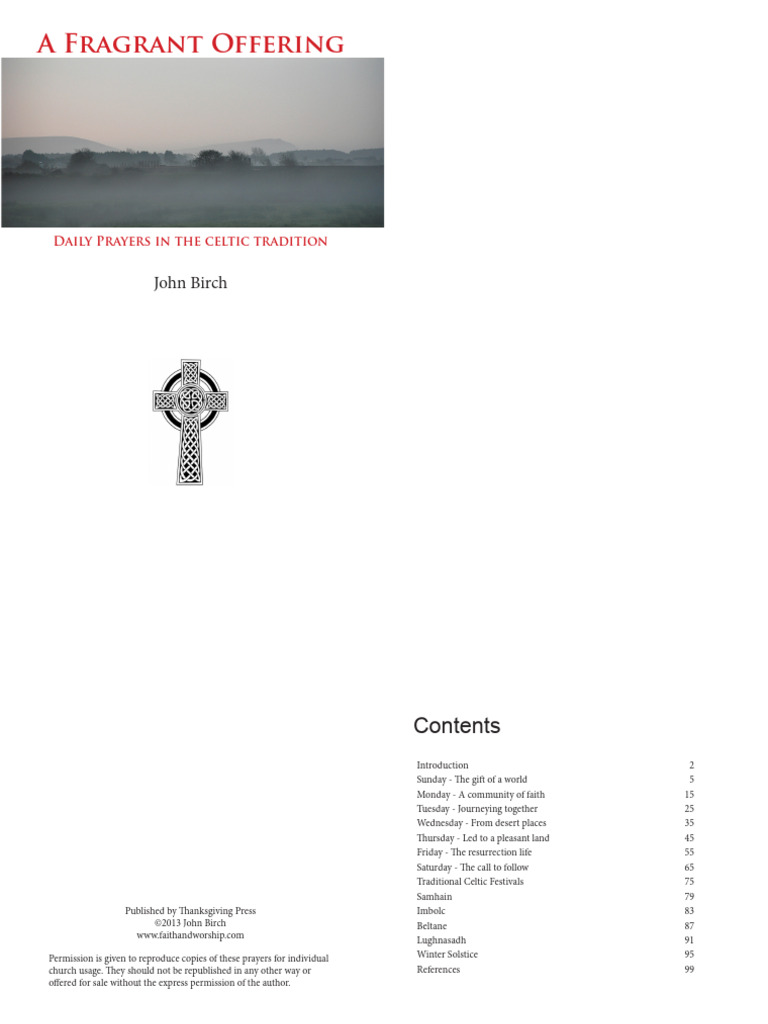 A Daily Offering - Fragrant Prayers in the Celtic Tradition | PDF ...