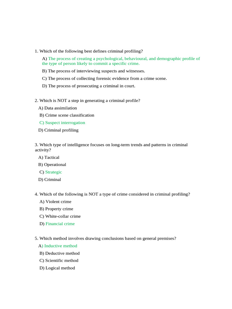 Criminal Profilling | PDF | Offender Profiling | Crimes