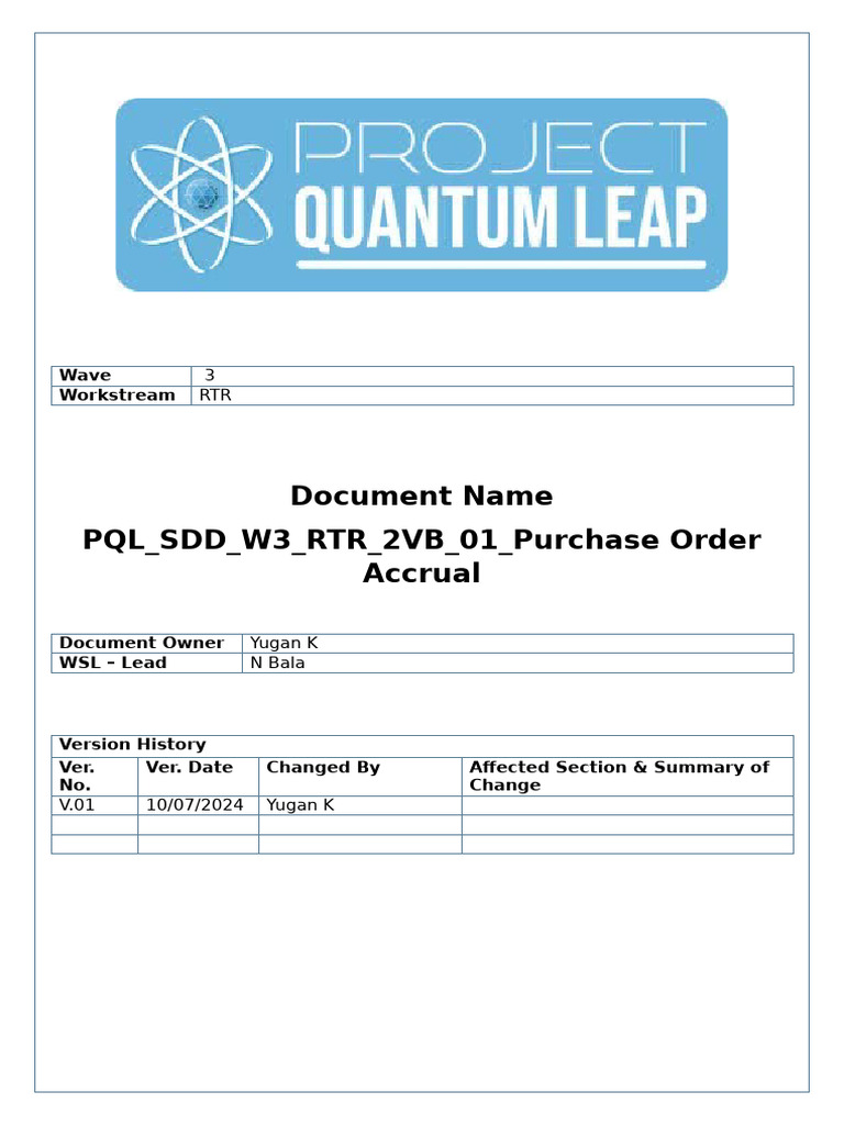 SDD - RTR - FICO - 2VB - 01 - Purchase Order Accrual - V1 | PDF | Business Process | Tablet Computer