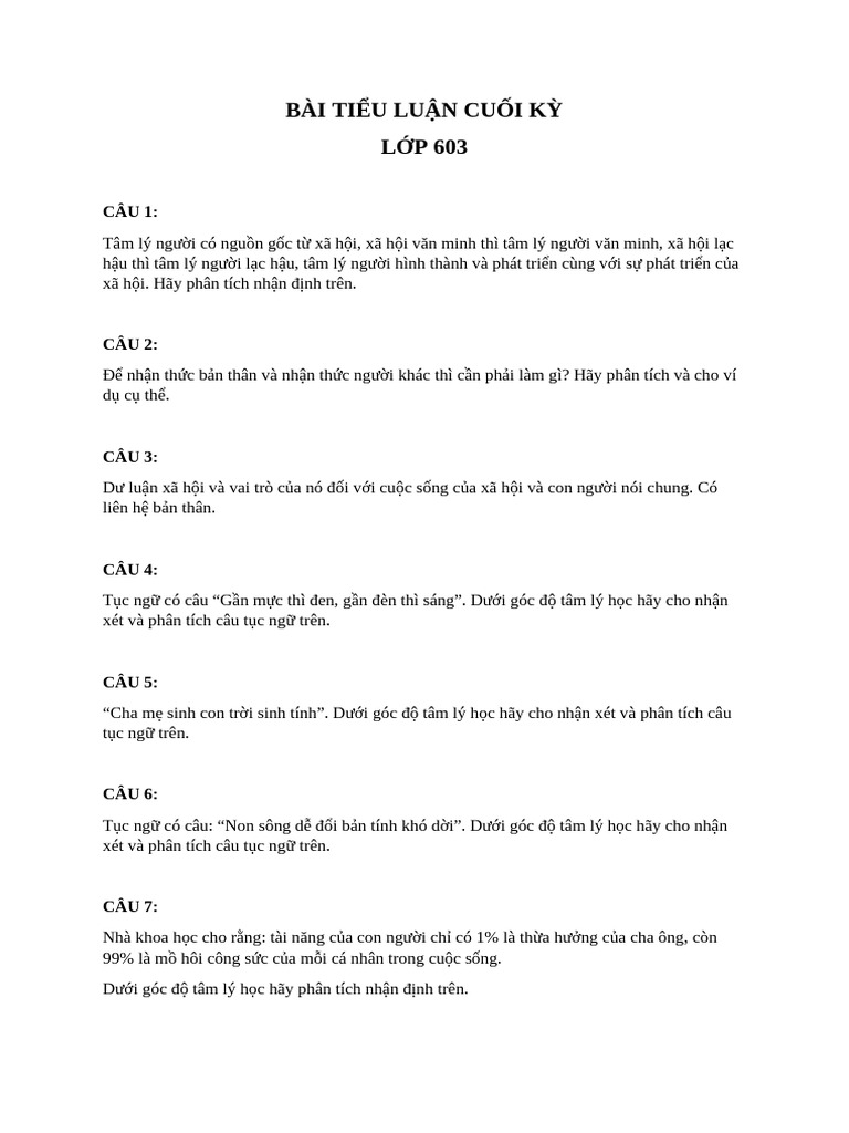 Tâm Lí NG D NG | PDF