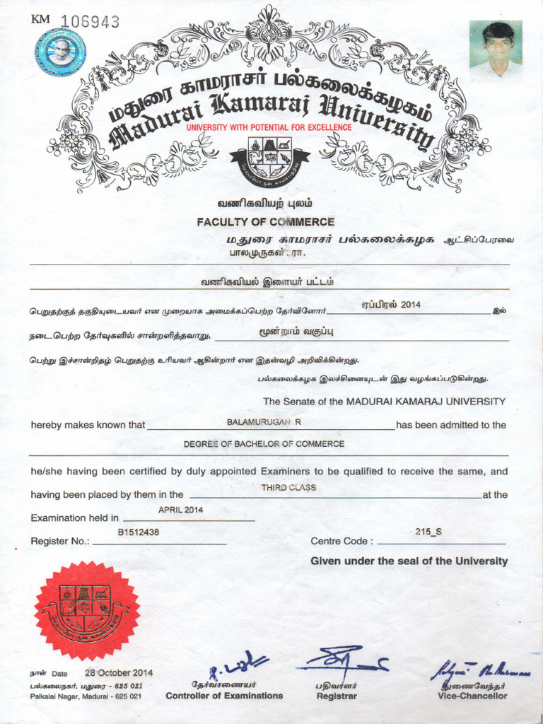 UG Certificate | PDF