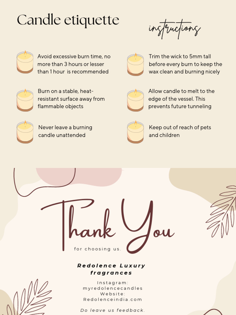 Candle Etiquette | PDF