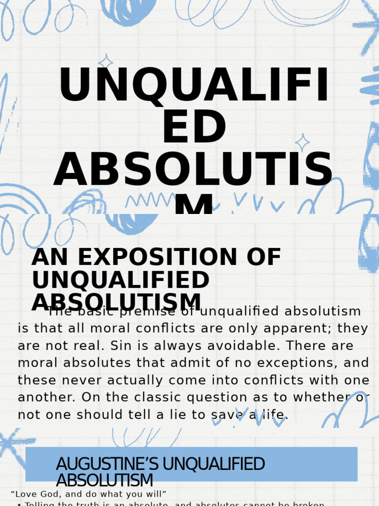 Unqualified Absolutism | PDF | Lie | Truth