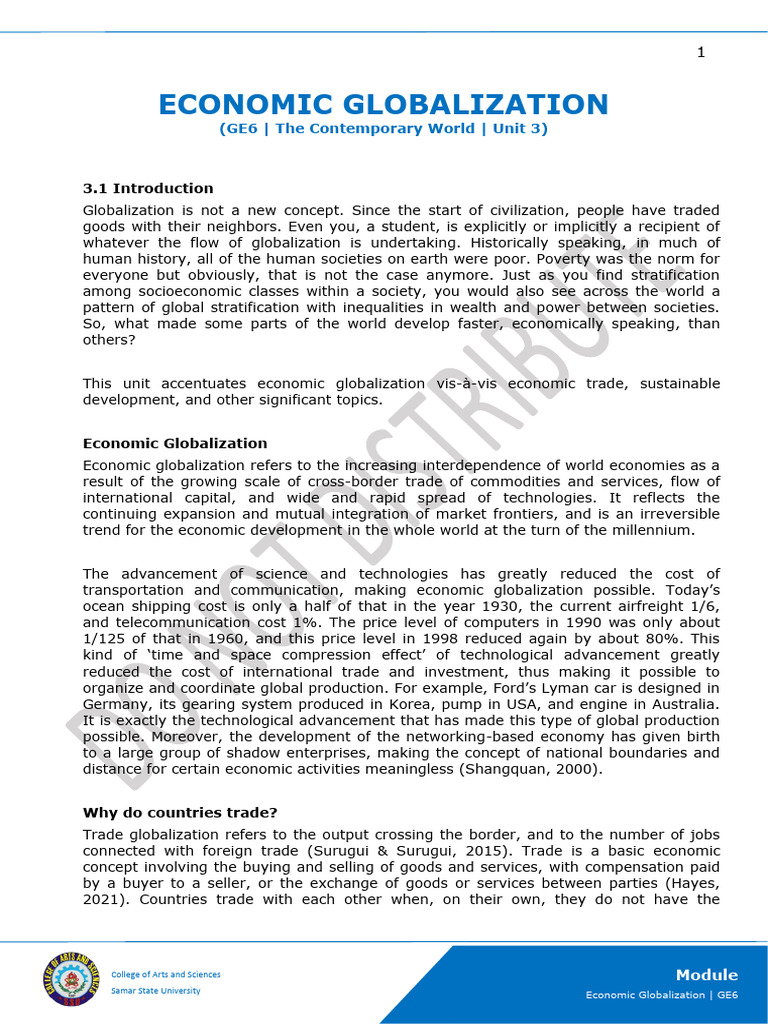 GE6 Unit 3 Module-1 | PDF | Bretton Woods System | World Trade Organization