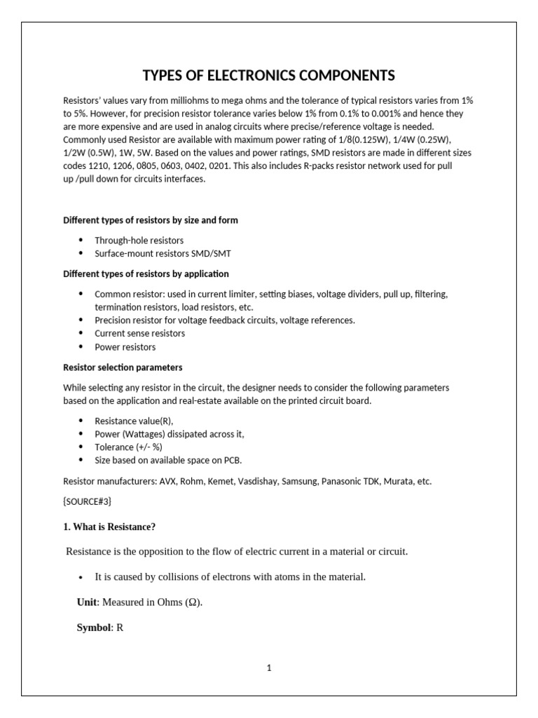 Electronics Study | PDF