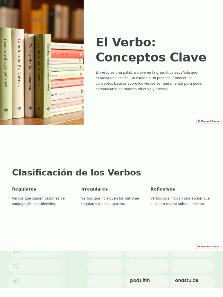 Conceptos Clave de los Verbos en Español | PDF | Verbo | Conjugación ...