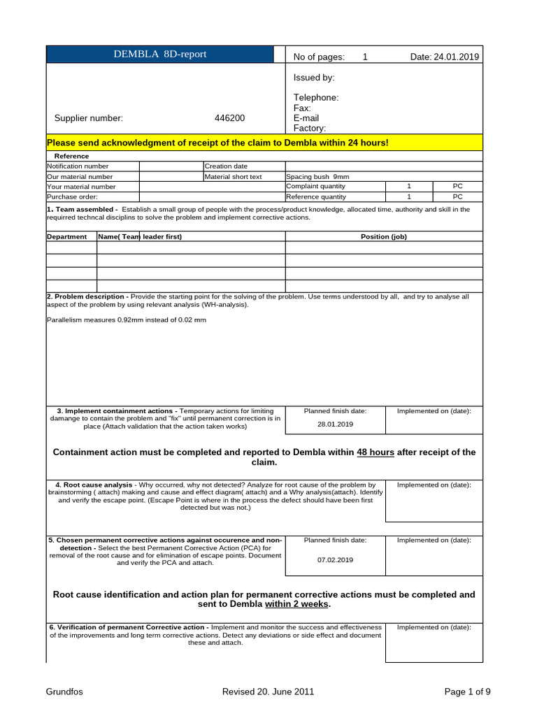 8D Report Original | PDF