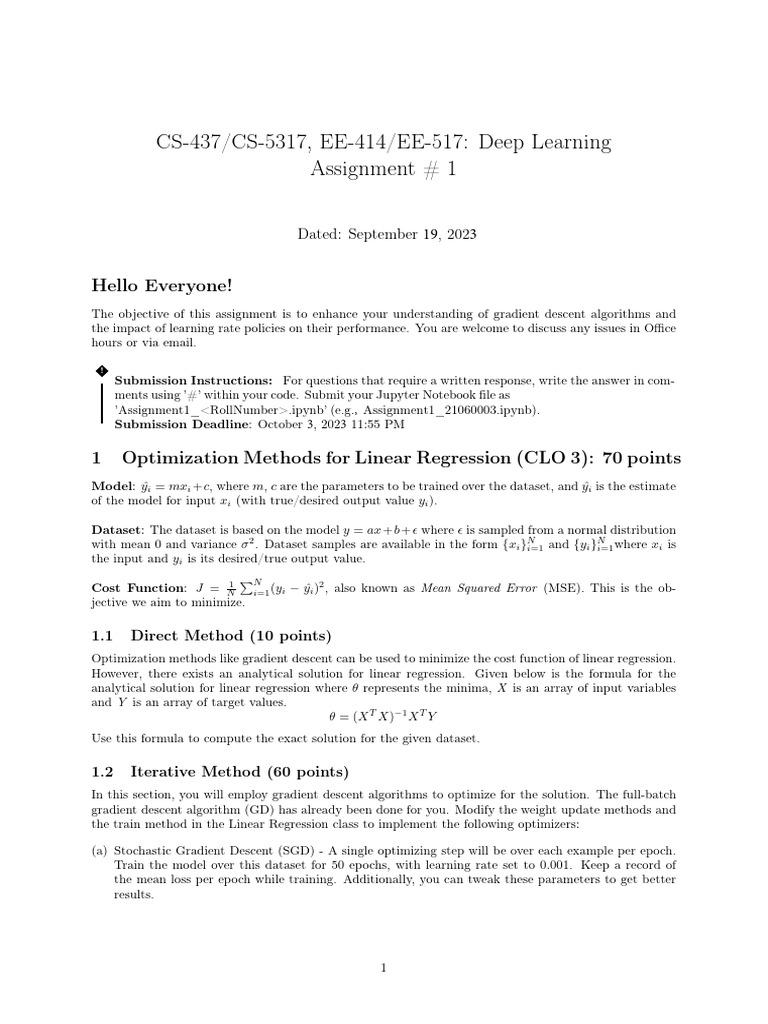 Assignment 1 | PDF | Algorithms | Numerical Analysis