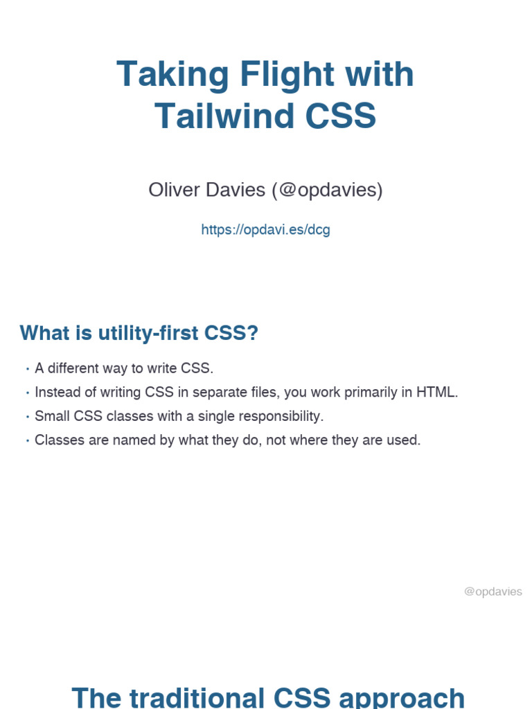 Taking Flight With Tailwind Css | PDF | Drupal | Web Development