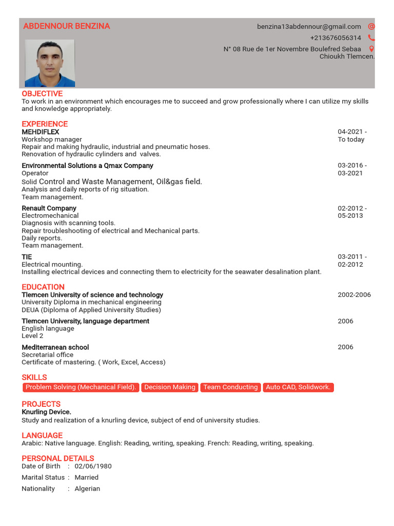 Benzina Abdennour | PDF