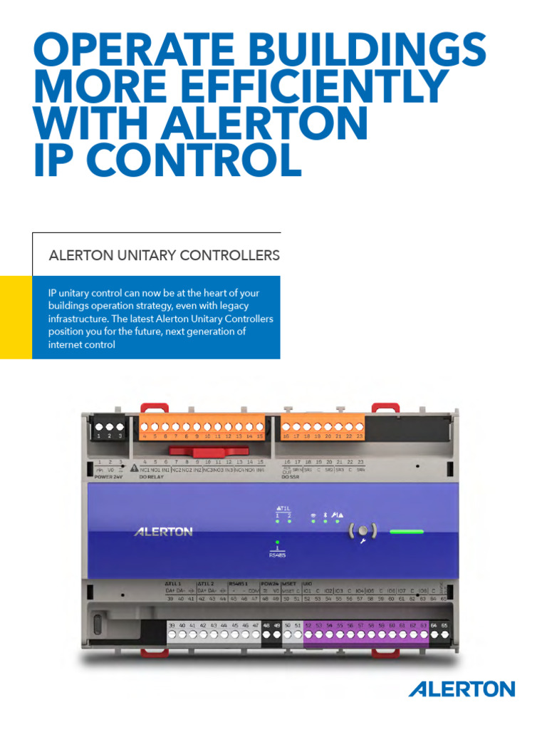 Alerton Unitary Controllers Sell Sheet 19july2024 | PDF | Relay ...