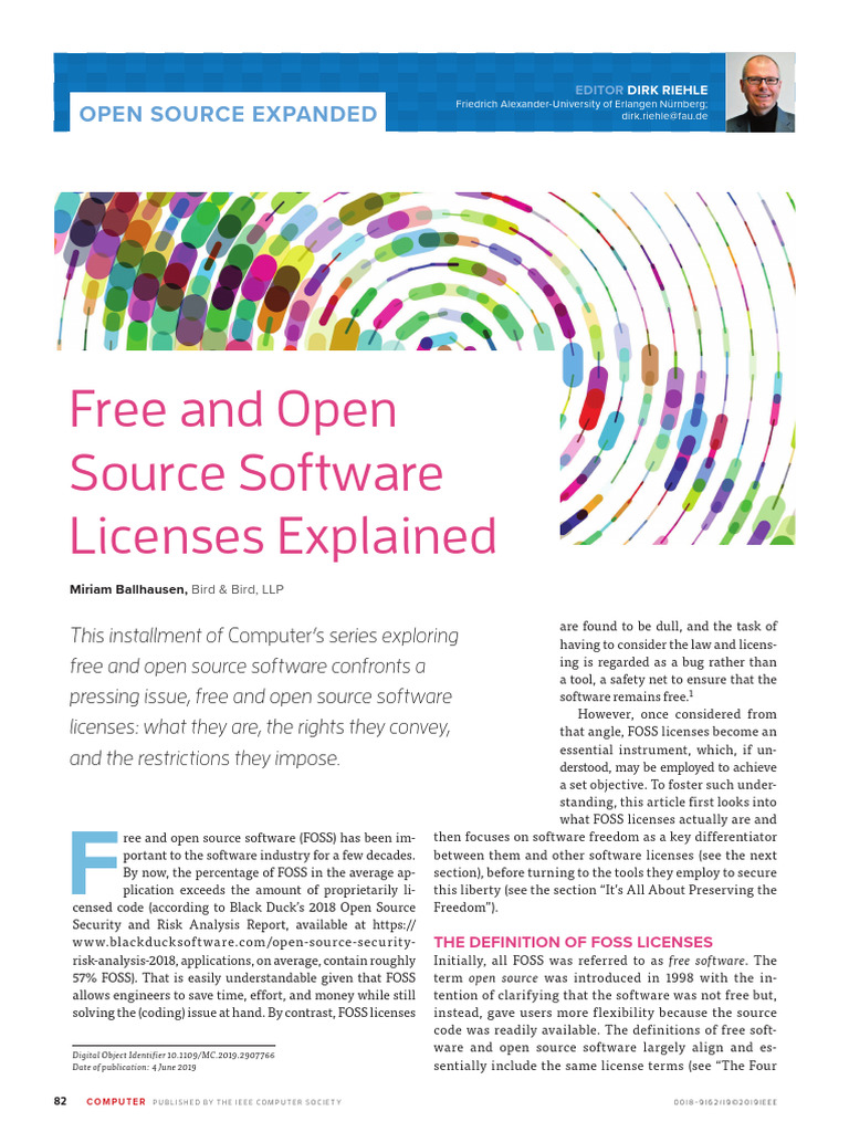 Free_and_Open_Source_Software_Licenses_Explained | PDF | Free Software | Open Source