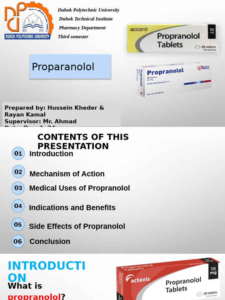 Propranolol | PDF