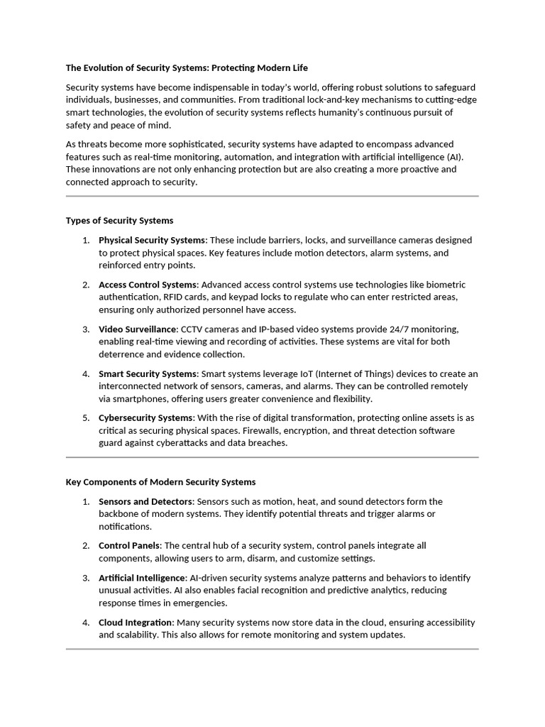 The Evolution of Security Systems | PDF | Security | Computer Security