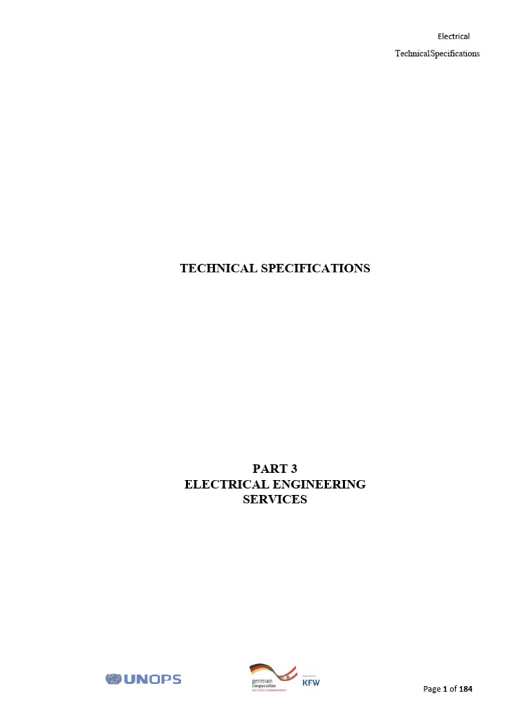 Electrical Specifications-MWSS | PDF | Electrical Wiring | Electrical ...