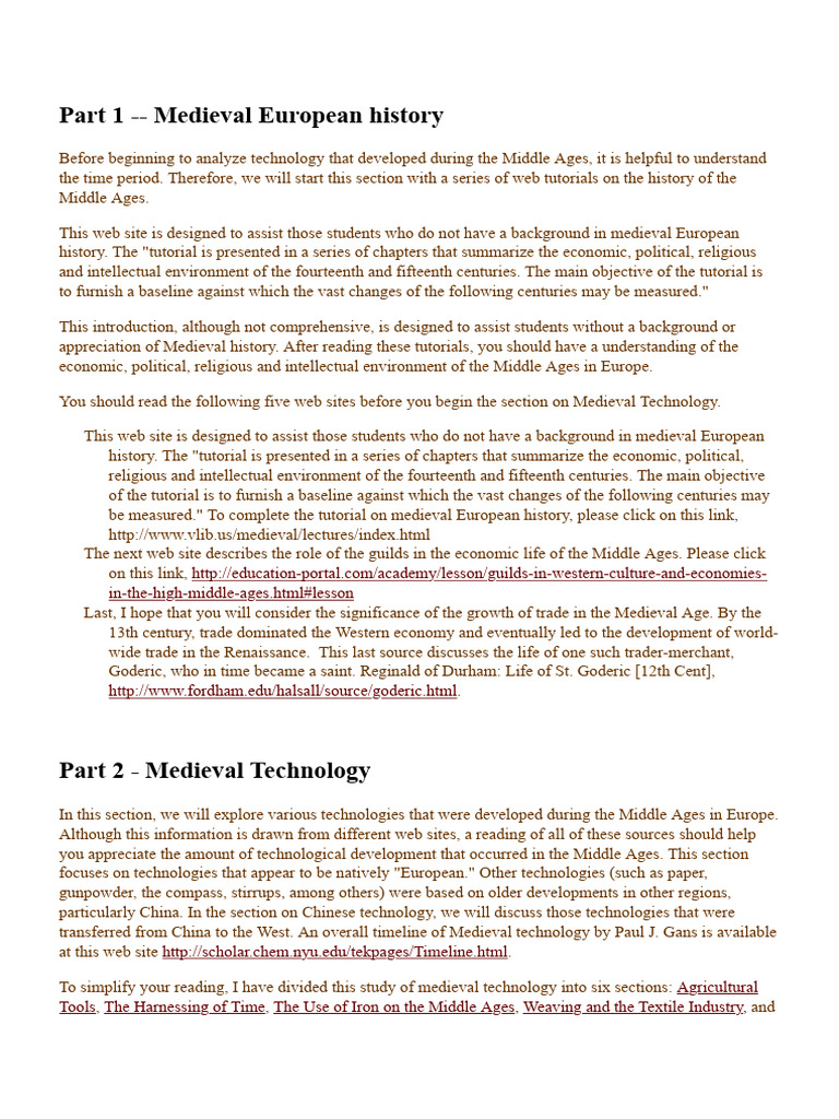 Overview of Medieval European History | PDF | Crop Rotation | Yarn