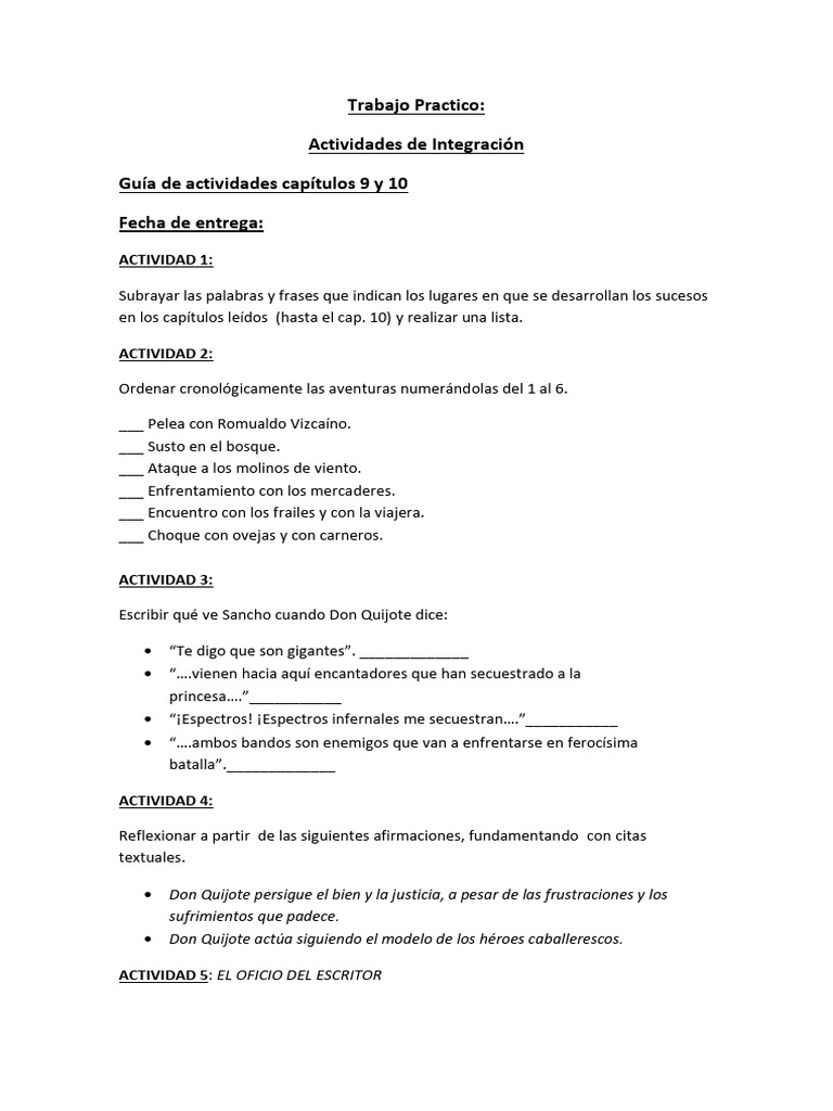 Trabajo Practico Capitulos 9 y 10 | PDF