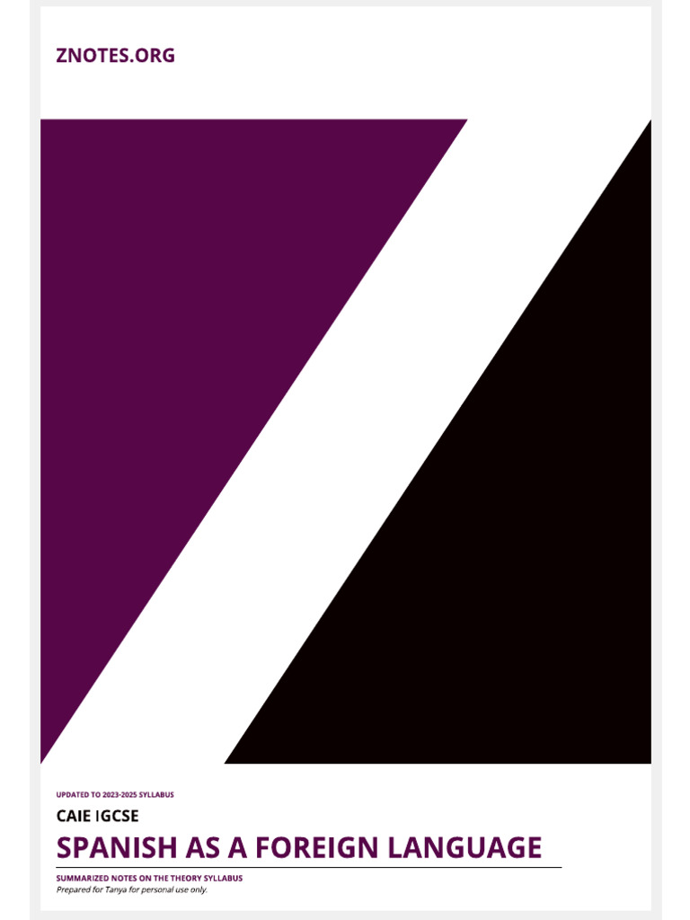 Spanish - Notes | PDF