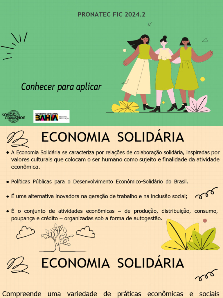 Economia Solidaria conhecer para aplicar | PDF | Economia | Economias