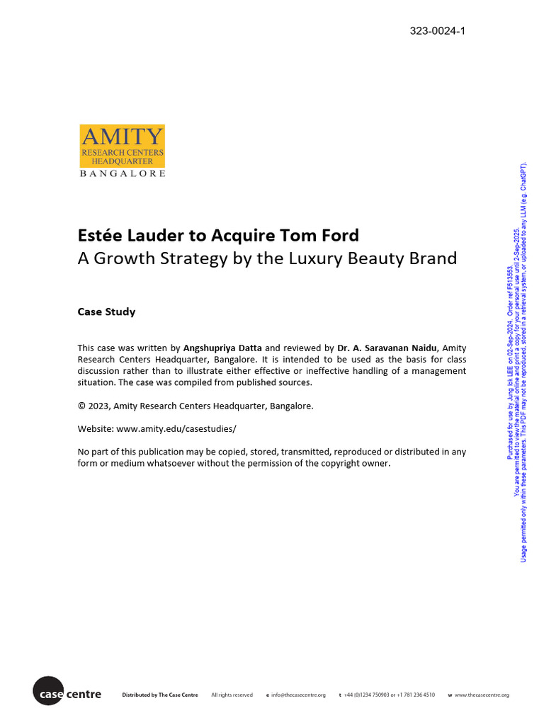 Estee Lauder Tom Ford | PDF | Cosmetics | Toiletry