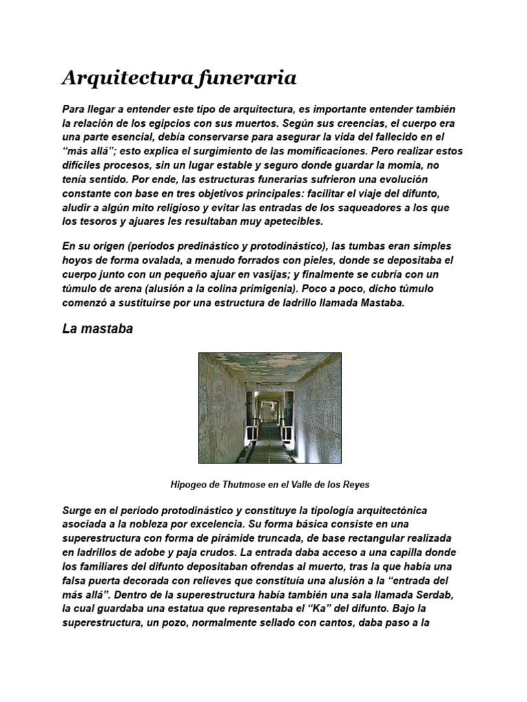 Arquitectura Funeraria | PDF | Pirámides egipcias