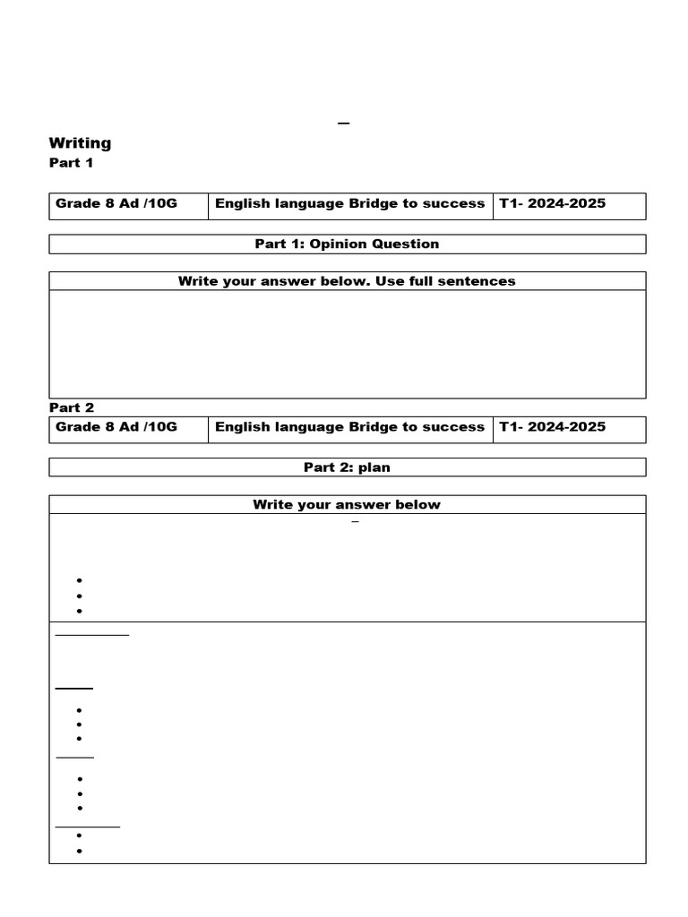 Grade 8 Technology Writing Assignment | PDF | Verb