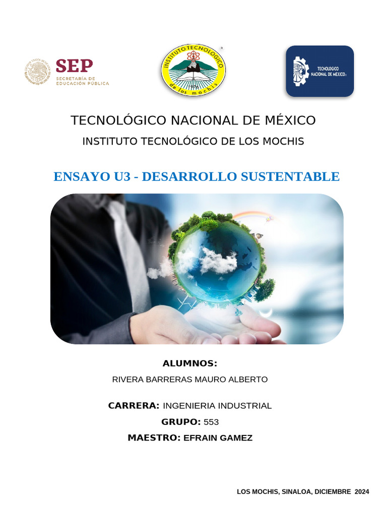 Ensayo U5 Desarrollo Sust | PDF | Sustentabilidad | Entorno natural