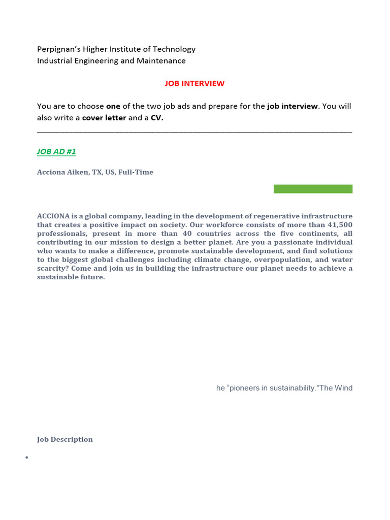 Job Ads For Wind Turbine Service Technicians | PDF | Wind Farm ...